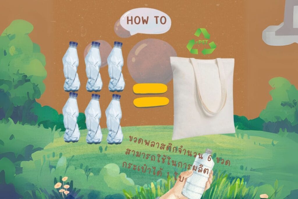 กระเป๋าผ้าถุงผ้าผลิตจากขวดพลาสติก rPET Bag
